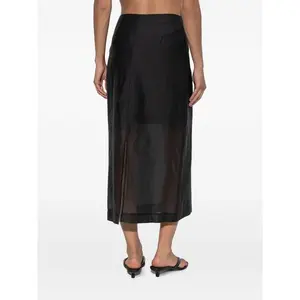 BY MALENE BIRGER Sheer Patchwork Midi Skirt