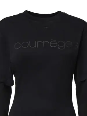 COURREGES Courrèges Layered Long-sleeve T-shirt - Black