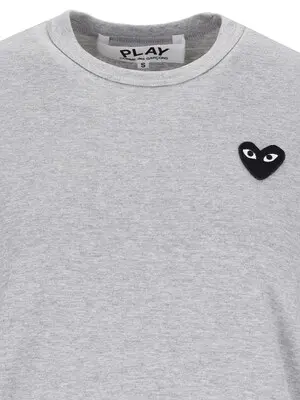 Play Comme Des Garcon Heart Patch Crewneck T-shirt