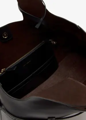 Manu Atelier Buckled Leather Shoulder Bag