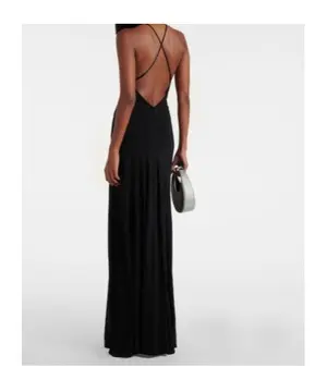 Staud Fleur Mesh-paneled Jersey Gown