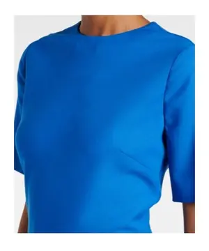 Oscar De La Renta Draped Wool-blend Midi Dress