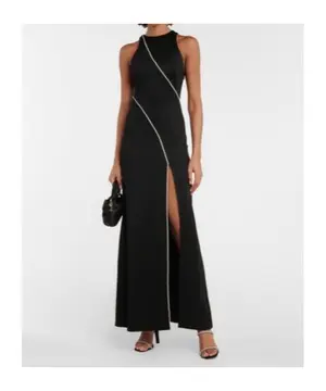 Galvan Crystal Embellished Jersey Gown