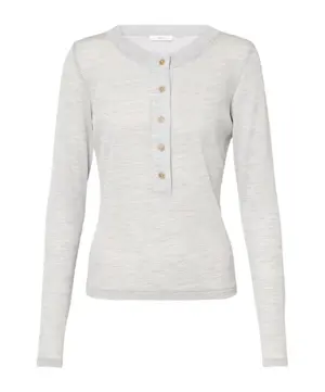 Vince Henley Wool Top - Grey