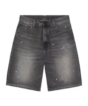 Carhartt Work In Progress Landon Paint-splatter Denim Shorts - Black