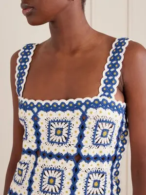 ALEMAIS Dolly" Crochet Cotton Maxi Dress - Neutrals