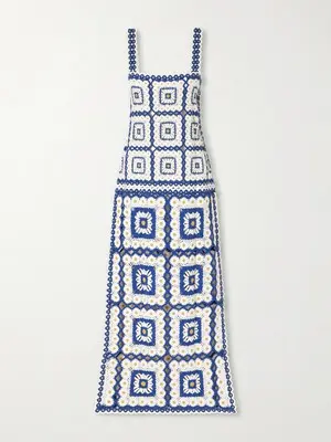 ALEMAIS Dolly" Crochet Cotton Maxi Dress - Neutrals