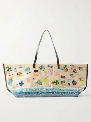 Staud Christos Extra Large Canvas Tote - Neutrals