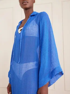 Lisa Marie Fernandez Linen-blend Coverup