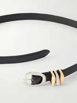 AMANU Tugela Croc-effect Leather Belt