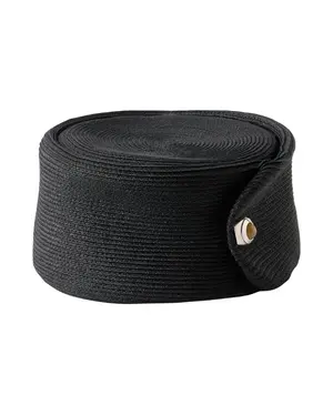 GIGI BURRIS MILLINERY Tenley Embellished Braided Straw Turban - Black