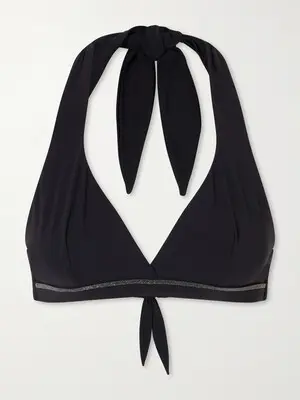Brunello Cucinelli Embellished Triangle Bikini Top