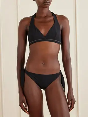 Brunello Cucinelli Embellished Triangle Bikini Top