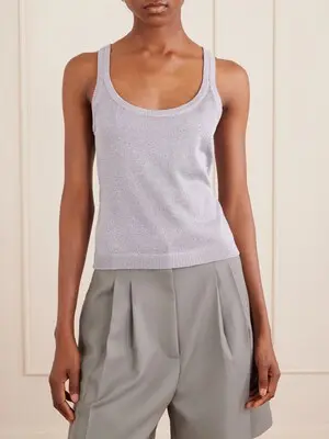 Missoni Metallic Knit Tank - Silver