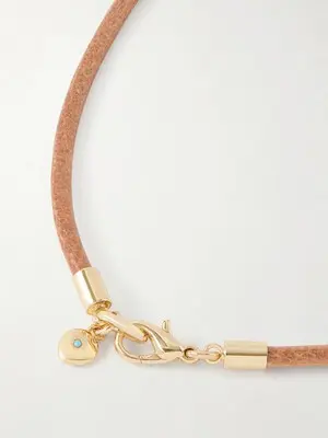 ROXANNE ASSOULIN The Leather Stone Gold-tone" Necklace