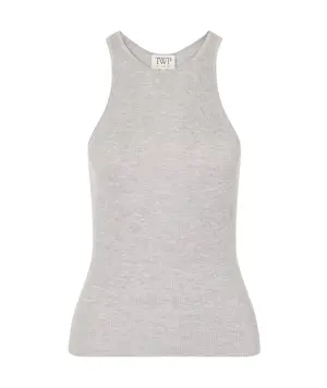 TWP "Harbor" Ribbed-Knit Silk Blend Tank