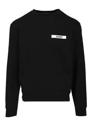 Jacquemus Cotton Sweatshirt - Black