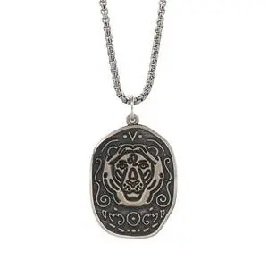 EBRU JEWELRY Sterling Silver Leo Pendant Necklace - Silver/black