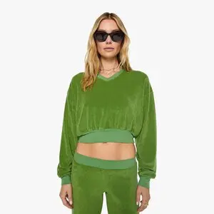 Eterne Eterne Cropped V-Neck Sweatshirt Multi