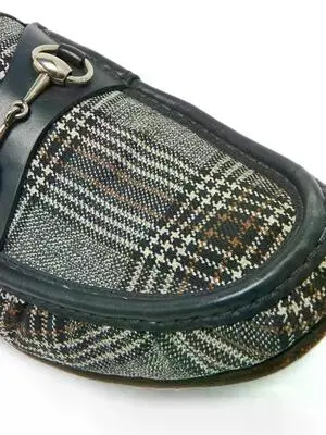 Gucci Horsebit Checked Loafers