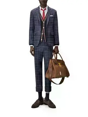 Thom Browne Hector Intarsia-knit Donegal Cardigan - Blue