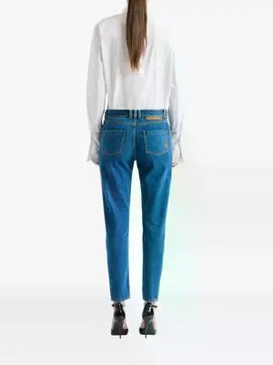 Balmain Belted High-waisted Fitted Denim Jeans
