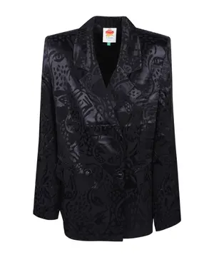 Farm Rio Patterned Double-breasted Jacket