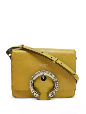 JIMMY CHOO Madeline Crystal Buckle Shoulder Bag - Yellow