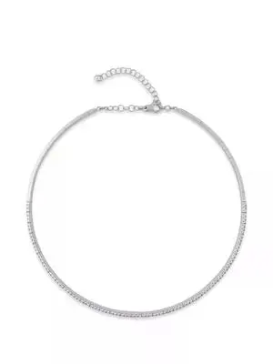 JEWELS AFICIONADO 1.57 Carat Diamond Choker In 18k White Gold - Silver