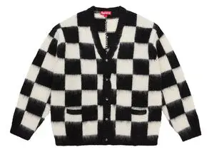 Supreme Checkerboard Cardigan - Black