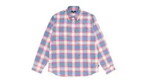 StÜssy Beach Ombre Plaid Shirt - Blue