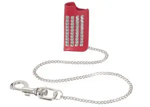 Supreme Studded Leather Lighter Holder - Red