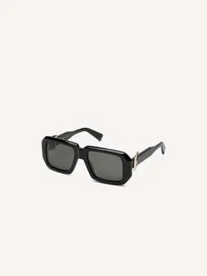 Balmain Anthem-ii Rectangular Sunglasses - Black