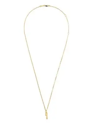 AMI Paris Hammered Number Pendant Necklace - Gold