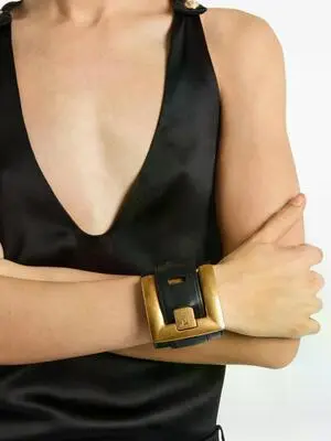 Balmain Anthem Smooth Leather Bracelet