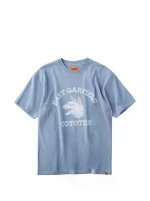 UNIVERSAL OVERALL Graphic Print Crewneck T-shirt - Blue