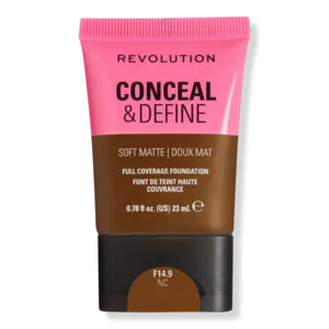 REVOLUTION BEAUTY Conceal & Define Soft Matte Full Coverage Foundation F14.9nc