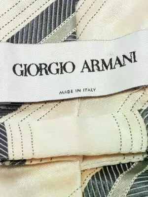Giorgio Armani Diagonal Stripe Neck Tie - Neutrals