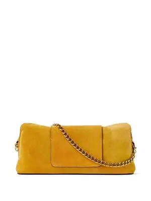 Versace Vivian Suede Clutch With Chain Strap