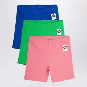 MINI RODINI Set Of Three Colorful Cotton Shorts - Multicolor
