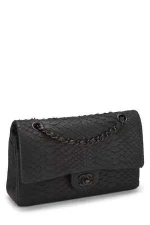 Chanel Python Classic Double Flap Medium