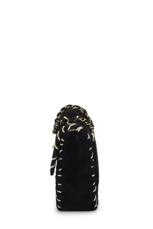 Chanel Crushed Velvet Whipstitch Half Flap