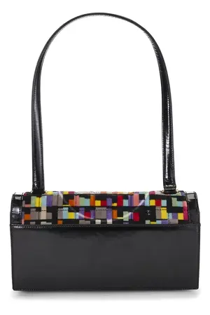 Chanel Multicolor Velour Mademoiselle Lock Shoulder Bag