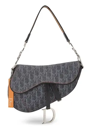 Dior Trotter Denim Remove Before Flight Saddle Bag
