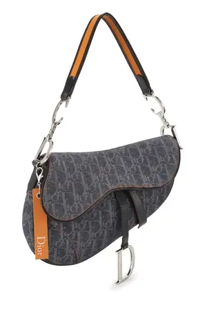 Dior Trotter Denim Remove Before Flight Saddle Bag