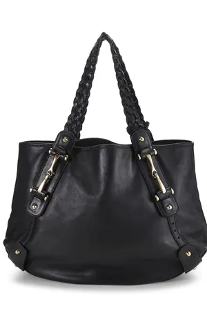 Gucci Leather Pelham Tote - Black