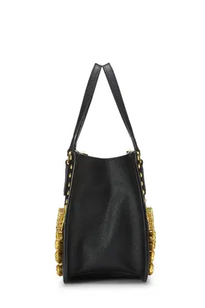 Prada Embellished Saffiano Double Zip Handbag
