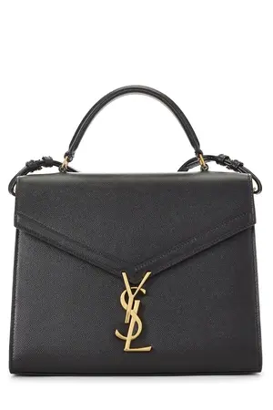 Saint Laurent Grainy Cassandra Top Handle - Black