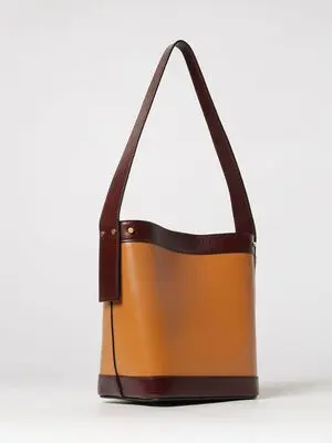 Versace Smooth Calfskin Leather Pivot Shoulder Bag - Brown