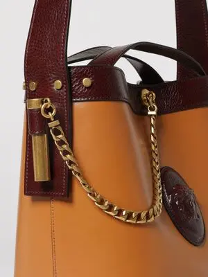 Versace Smooth Calfskin Leather Pivot Shoulder Bag - Brown